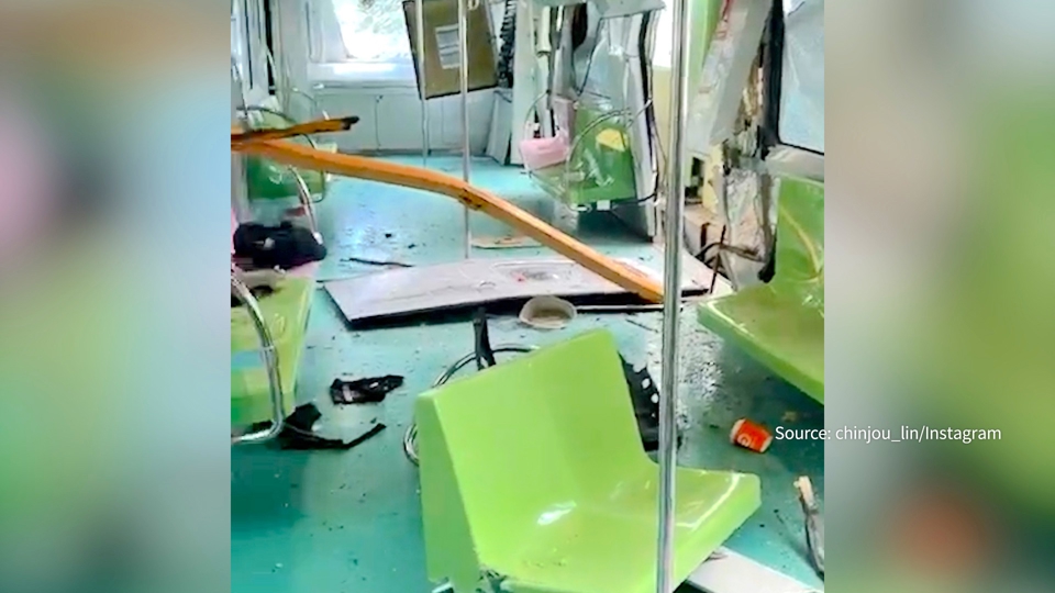 1 Dead, 8 Injured After Crane Falls on Taichung Metro Train - TaiwanPlus